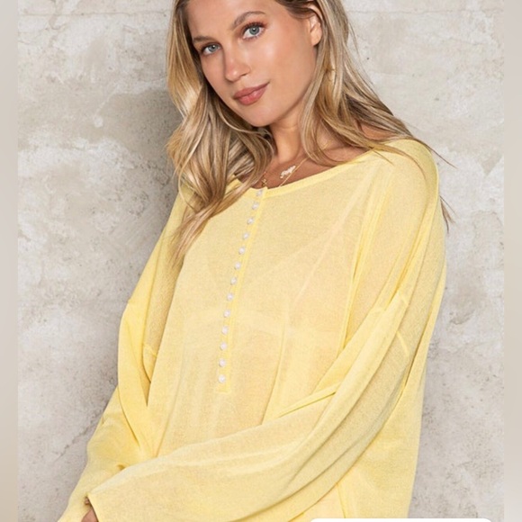 POL | Tops | Pol Pineapple Sheer Lightweight Sweater Or Bikini Cover ...